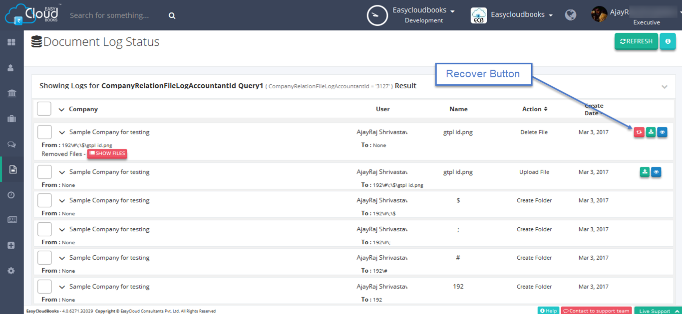 Help Document Log